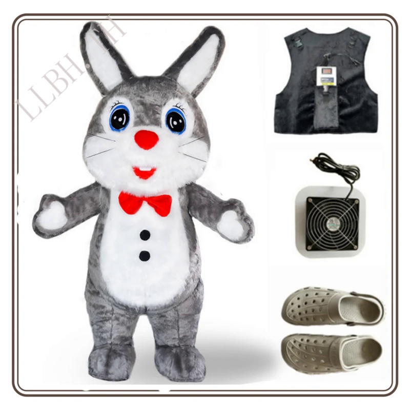 2023 Giant Rabbit Inflatable Costume Street Funny Bunny Rabbit Mascot ...