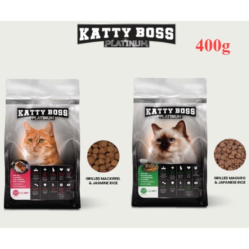 [400g] อาหารแมว Katty Boss Platinum แคตตี้บอส แพลตินั่ม โปรตีนสูง | Shopee Thailand