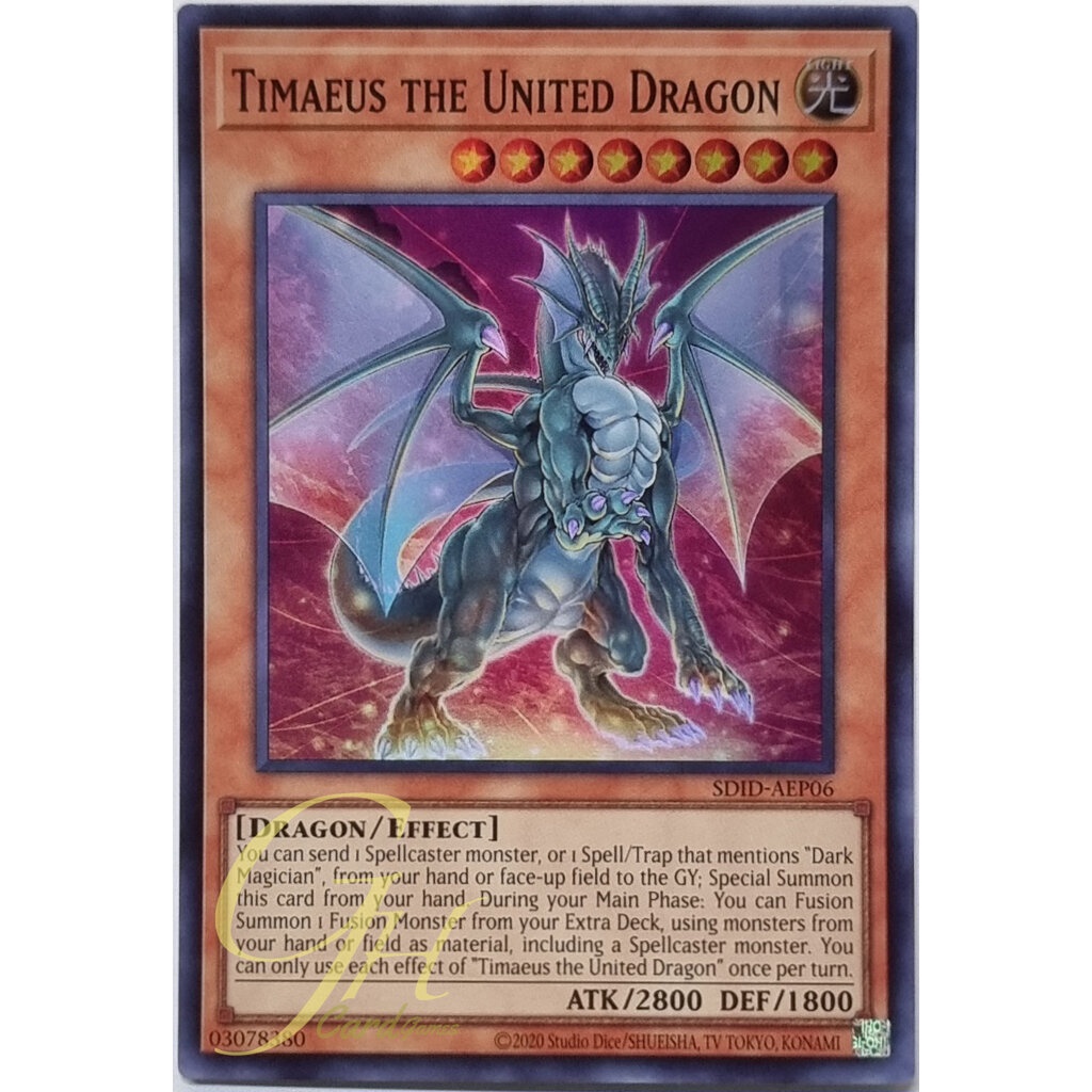 Yugioh [SDID-AEP06] Timaeus the United Dragon (Super Rare) | Shopee ...