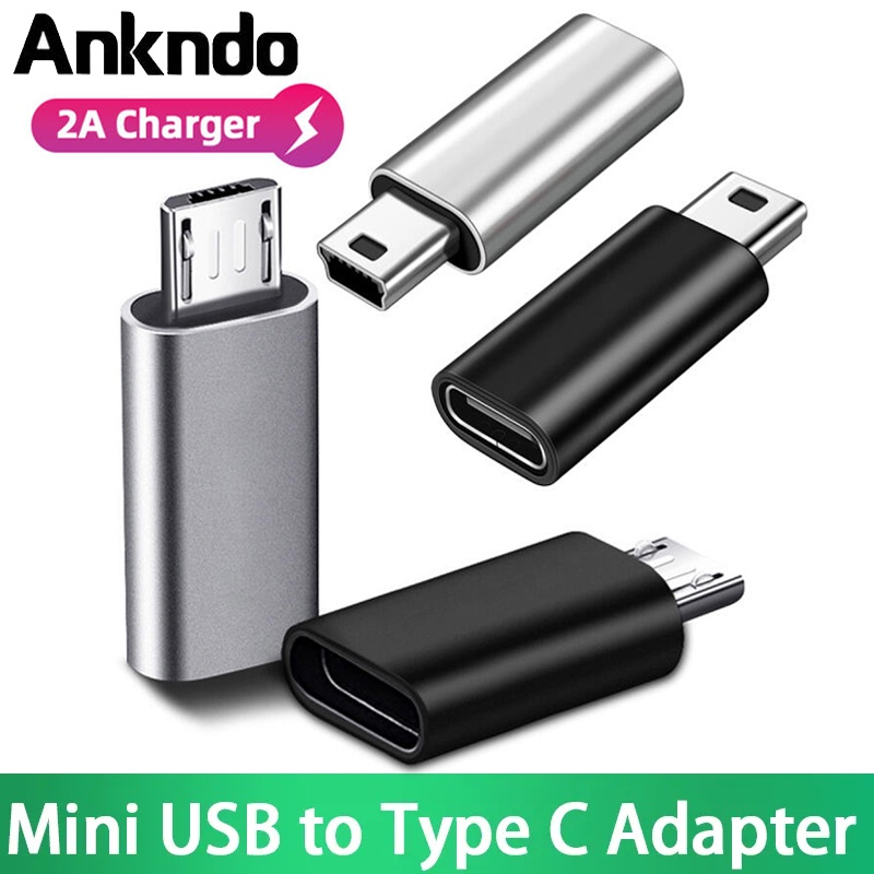อะแดปเตอร์ Mini USB เป็น Type C 5 Pin ตัวผู้ Mini USB เป็นตัวเมีย USB ...