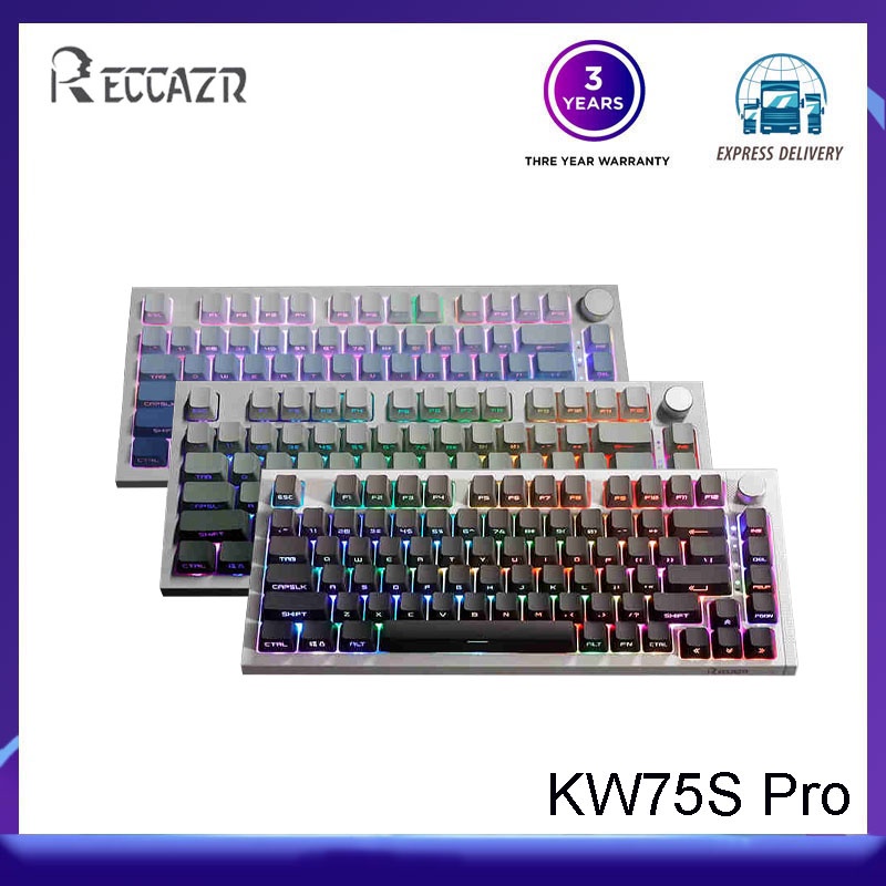 Reccazr KW75S Pro ปะเก็นกุญแจกลไกไร้สาย Rgb | Shopee Thailand