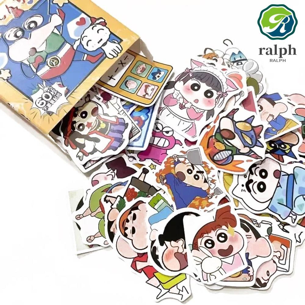 Ralph 60PCS สติกเกอร์เครื่องเขียน, การ์ตูนกันน้ํา Crayon Shin-Chan สติก ...