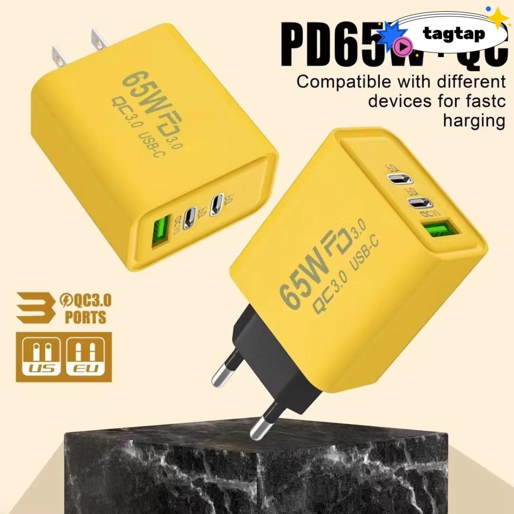 Tatagtapmobile Charger, 2A 12W 2 Type-C Multi Port Adapter, ปลั๊ก EU/US 1 USB Multi-interface ...