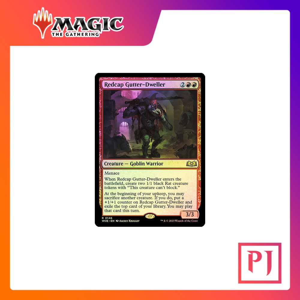 [MTG] Redcap Gutter-Dweller [WOE] [RED] [RARE] [FOIL] [ENG] (การ์ดเมจิค ...