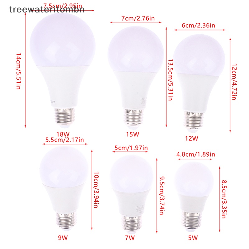 Tt หลอดไฟสปอตไลท์ LED E27 5W 7W 9W 12W 15W 18W สีขาวอบอุ่น | Shopee Thailand