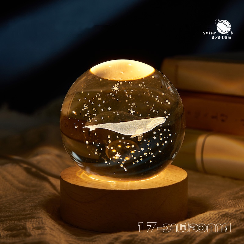 Panasi โคมไฟลูกแก้ว 3D LED USB โคมไฟตกแต่งห้องนอนLED ลูกแก้ว6cm ของขวัญ ...