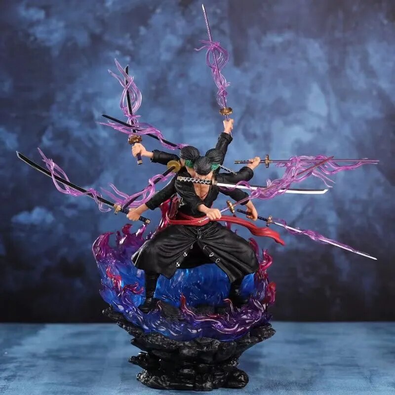 14cm Anime One Piece Zoro Figure Wano Onigashima 9 Swords Style Action ...
