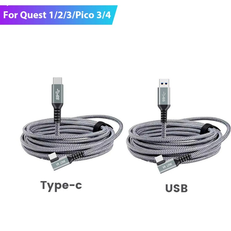 สายชาร์จ สําหรับ Oculus Quest 3 1 Quest 2 Link VR USB 3.0 Type-C Pico 3 ...
