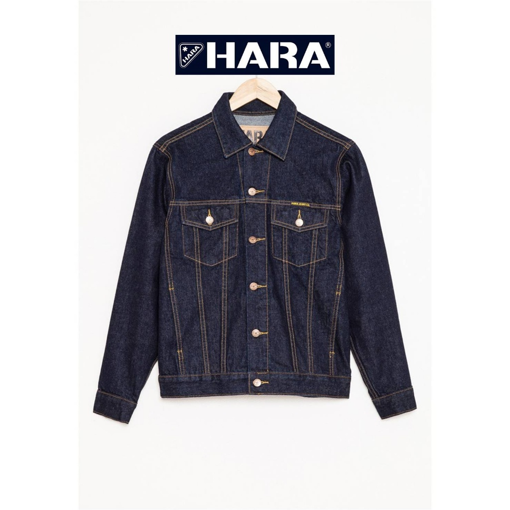 [รุ่นขายดี] Hara ฮาร่า เสื้อแจ็กเกตยีนส์ แจ็คเก็ตผู้ชาย Jacket สี Navy ...