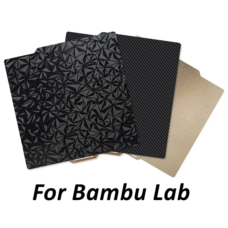 For Bambu Lab X1/P1P/P1S Build Plate PEO/PET/PEI Sheet 257x257mm Double 3D Printing Diamond ...