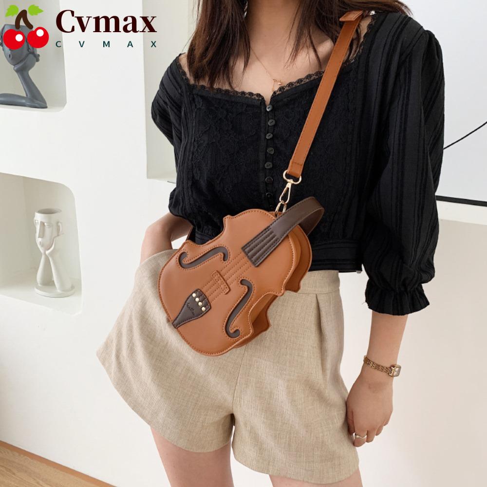 Cvmax กระเป๋าสะพายไหล่ สะพายข้าง หนัง PU ความจุขนาดใหญ่ พร้อมซิป สําหรับไวโอลิน | Shopee Thailand