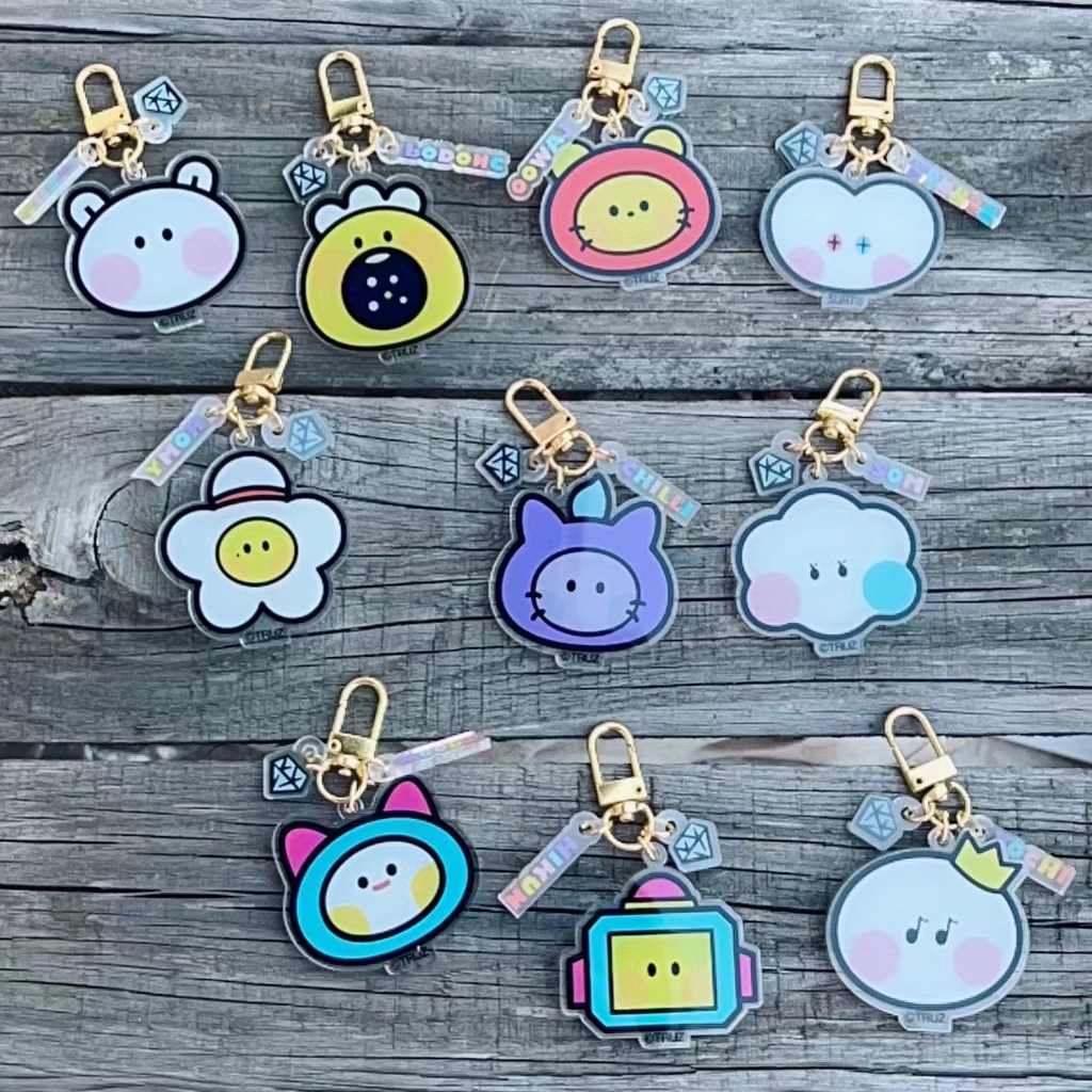 พวงกุญแจอะคริลิค จี้การ์ตูน Kpop Idol TREASURE TRUZ แซนวิชสองด้าน ...