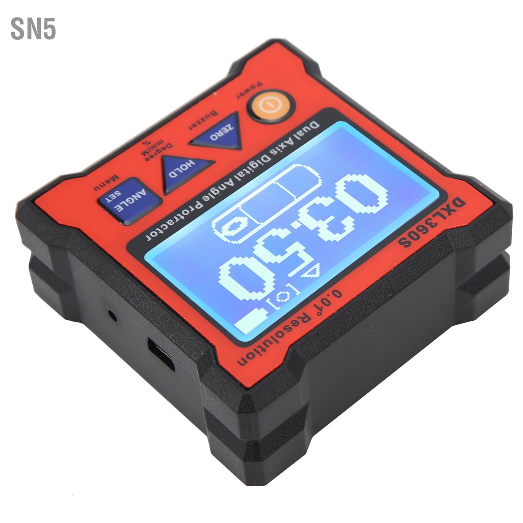 SN5 เครื่องวัดความเอียงระดับดิจิตอล ไม้โปรแทรกเตอร์ไม่มีแม่เหล็ก DXL360S US Plug 100-240V ...