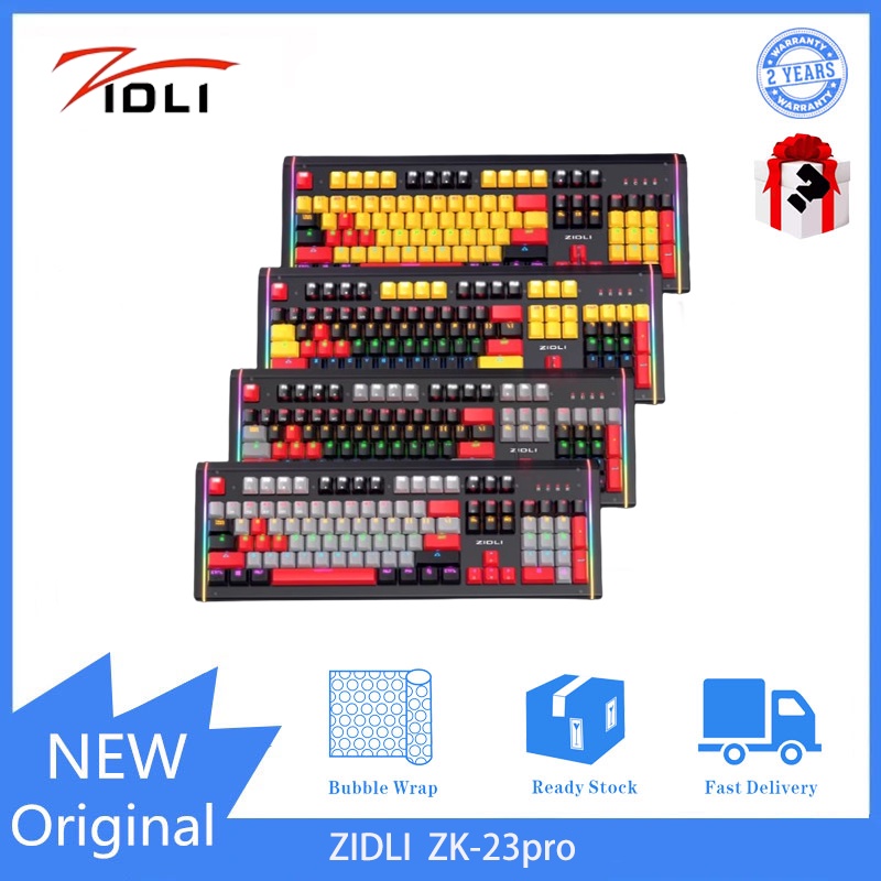 Zidli ZK-23pro คีย์บอร์ดเล่นเกม 104 คีย์ กันน้ํา กันฝุ่น | Shopee Thailand