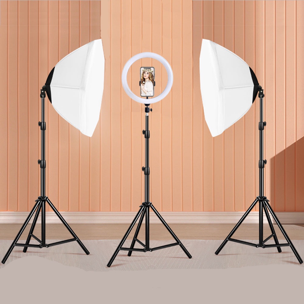 Photo Studio 60W/80W ไฟถ่ายรูป ไฟไลฟ์สด ไฟสตูดิโอ Softbox & Ring Light ...