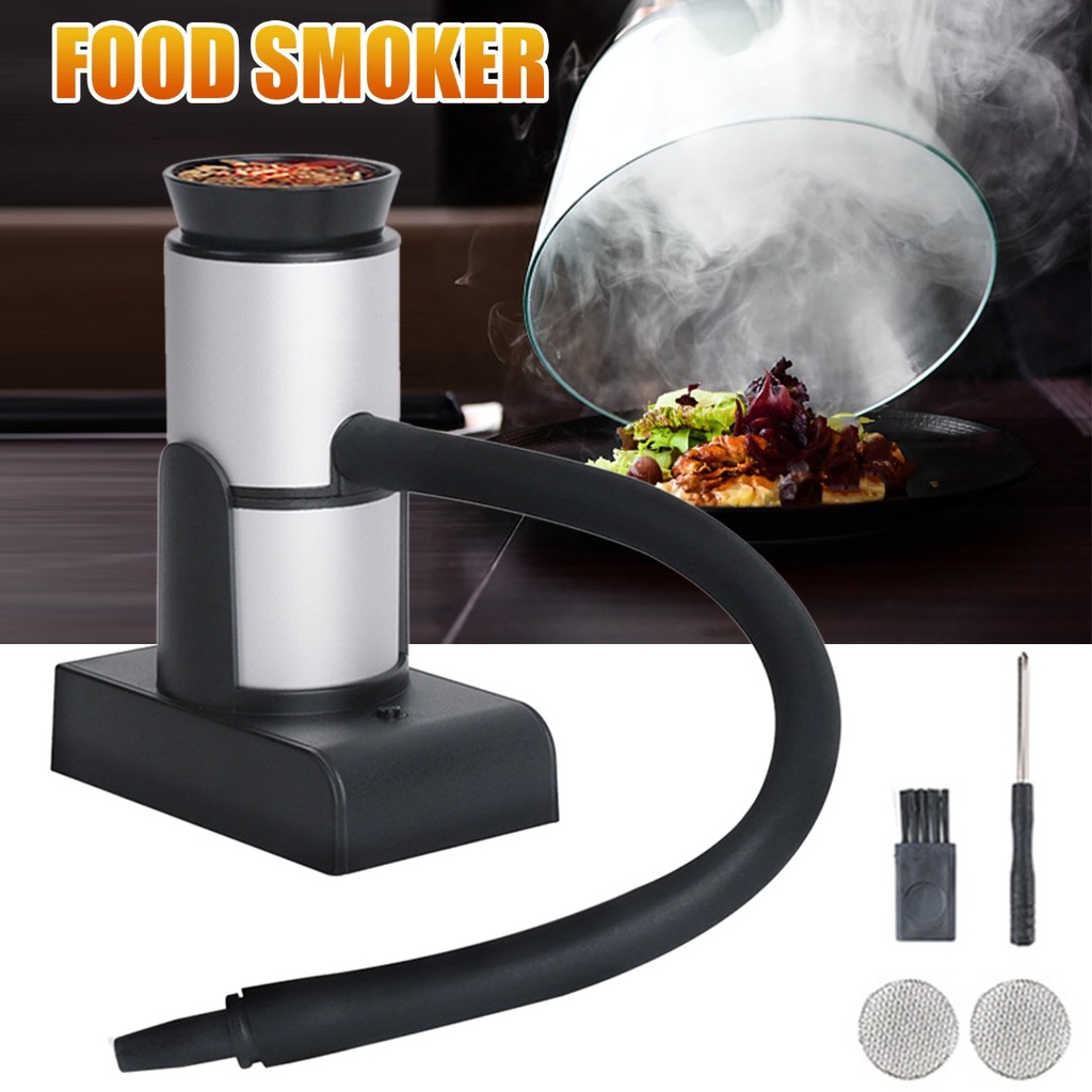 New Handheld Food Smoking Smoker Smoke Infuser w/ Bowl For BBQ Cocktail ...
