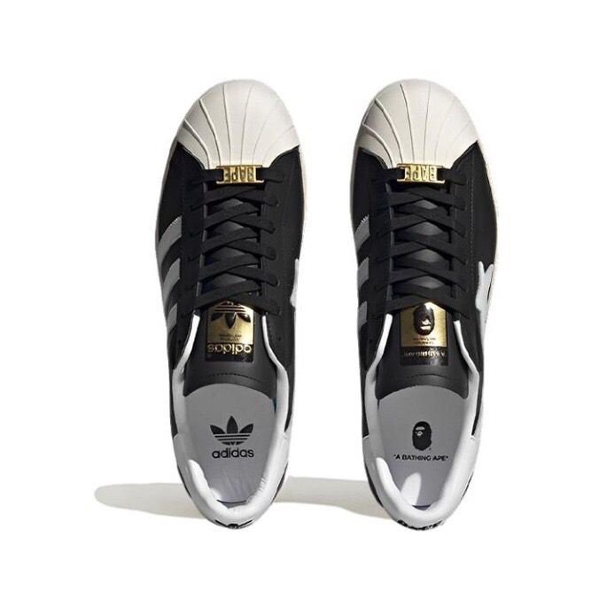 BAPE X Adidas5210 Original SuperStar 80Sผ้าใบ 2023 ใหม่วิ่งShell Toe ...