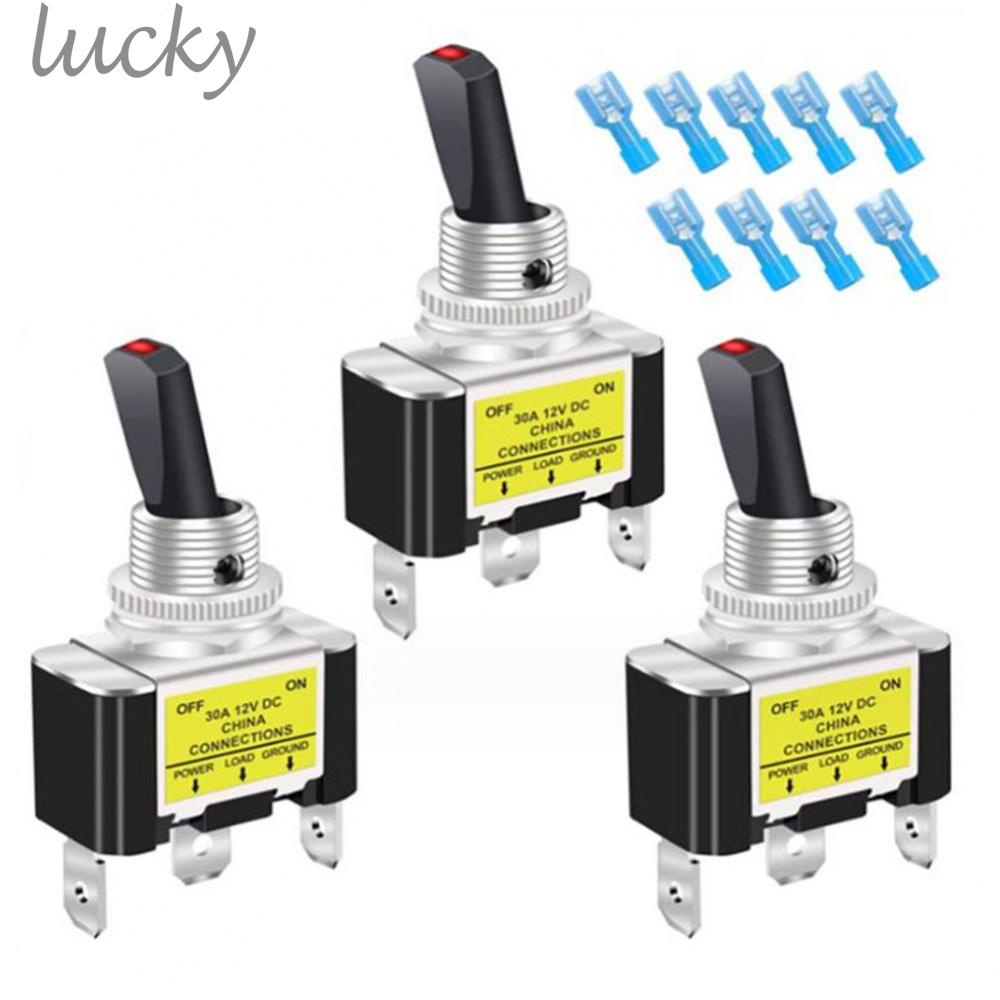 สวิตช์สลับ SPST 12V 12 มม. 3 พิน สีฟ้า สีเหลือง ทนทาน | Shopee Thailand