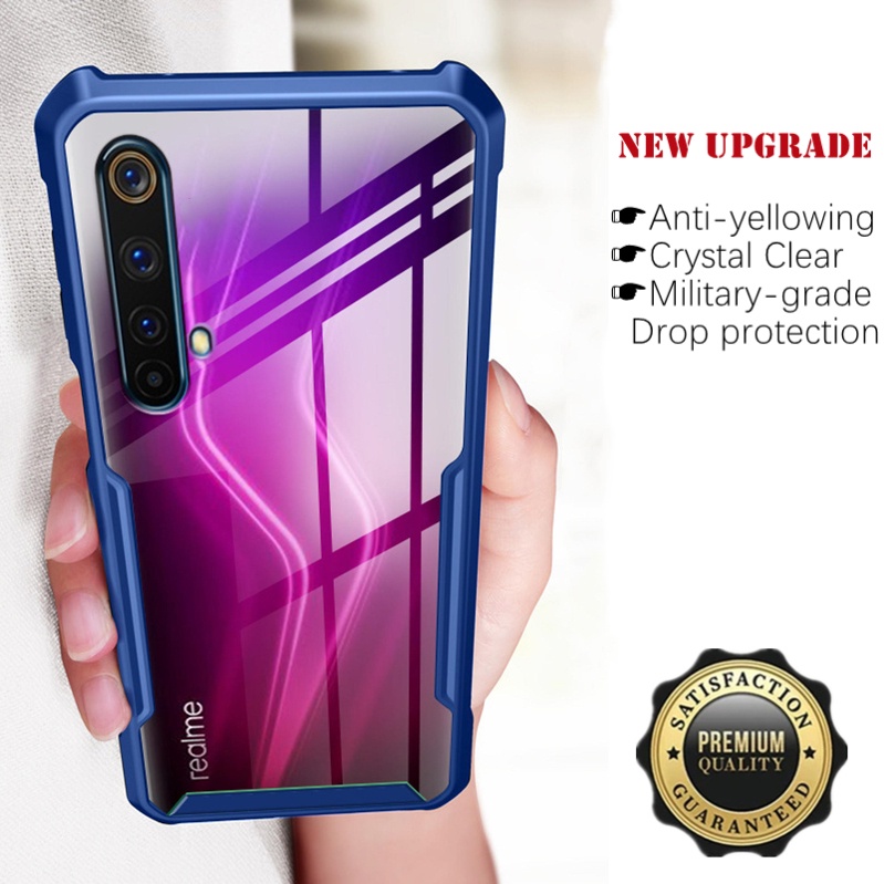 สําหรับ Realme X3 SuperZoom RMX2086 บาง อะคริลิคใส เคสด้านหลัง พร้อมมุม ...