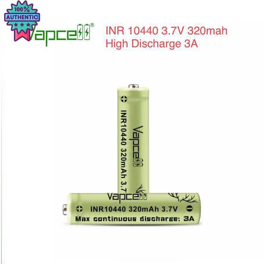 ถ่านชาร์จ Vapcell INR 10440 3.7V 320mAh AAA | Shopee Thailand