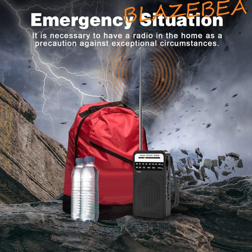 Blazebea AM วิทยุกระเป๋า FM, ลําโพงตัวรับสัญญาณวิทยุทรานซิสเตอร์, แจ็คหูฟังสากลไร้สายมินิแบบพกพา ...