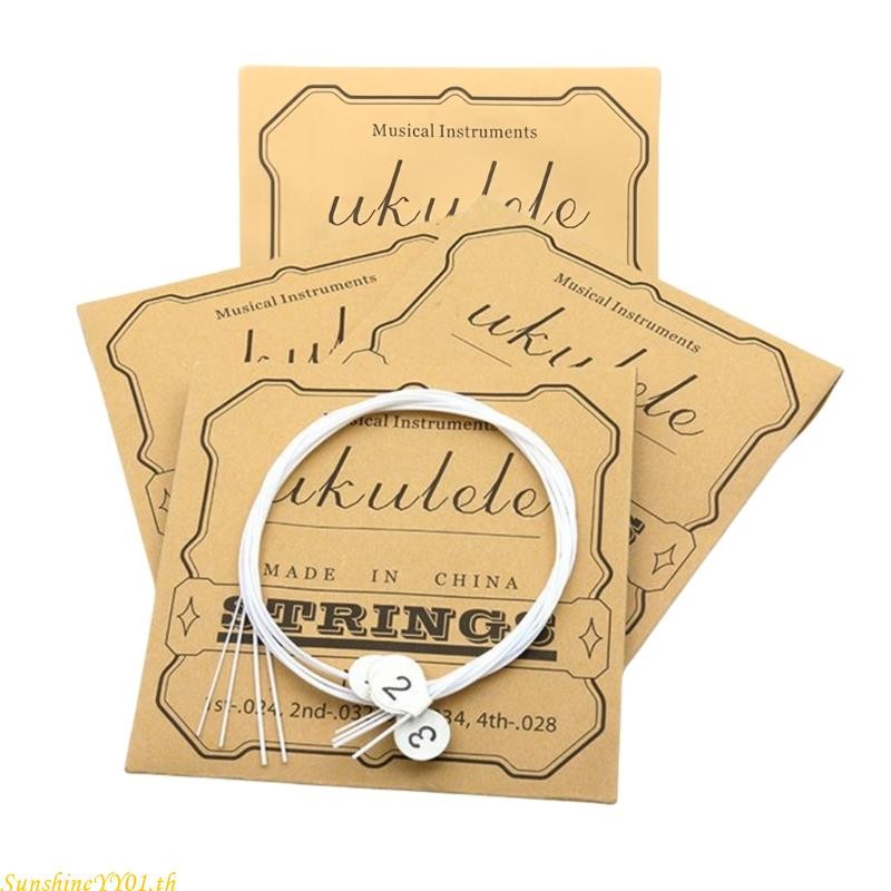Sun ไนลอน Ukulele Strings Tuning Replacement 4 แพ็ค 4 สายสําหรับเครื่อง ...