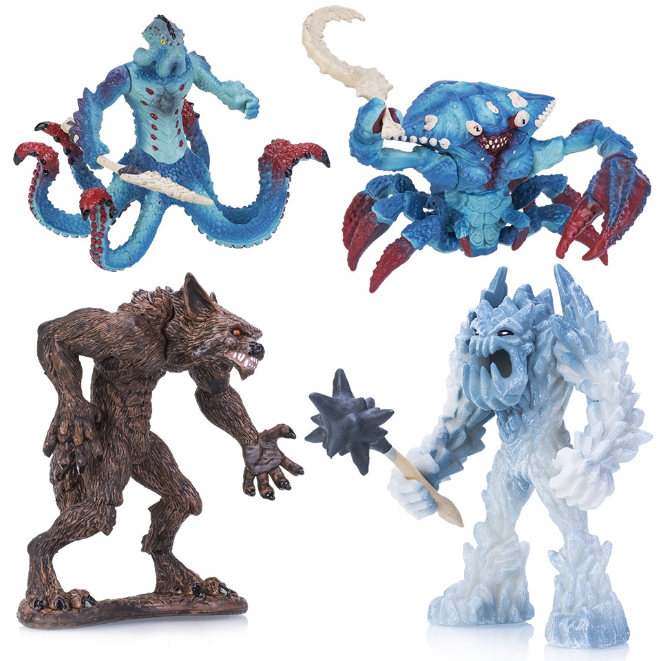 Marine Green Crab Monster Octopus Mythology Animal Action Figures Ice ...
