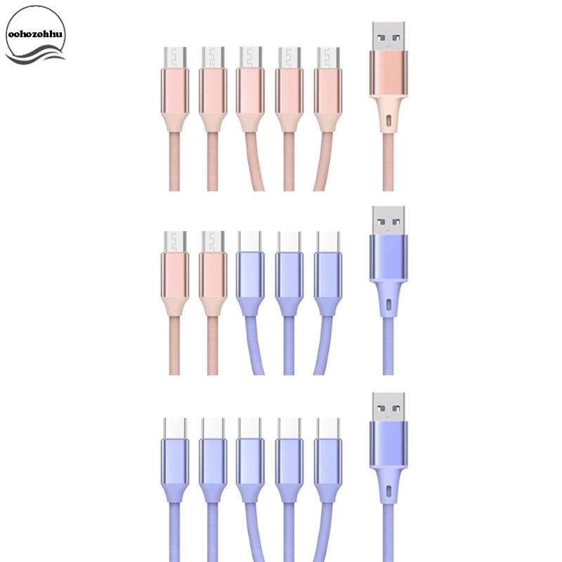 Ooh สายชาร์จ USB2 0 เป็น Micro USB Type-C ชาร์จเร็ว 5 อุปกรณ์ | Shopee ...