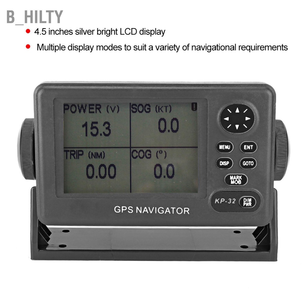 B_HILTY ONWA KP‑32 GPS/SBAS เครื่องนำทางทางทะเล จอแสดงผล LCD ขนาด 4.5 ...