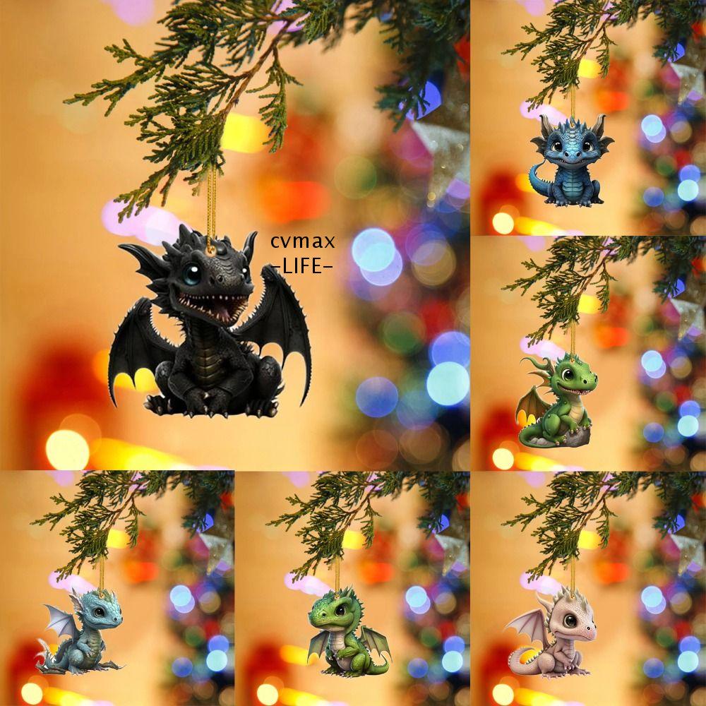 Cymx จี้อะคริลิค รูปมังกรบิน แขวนตกแต่งต้นคริสต์มาส กระจกมองหลังรถยนต์ ...