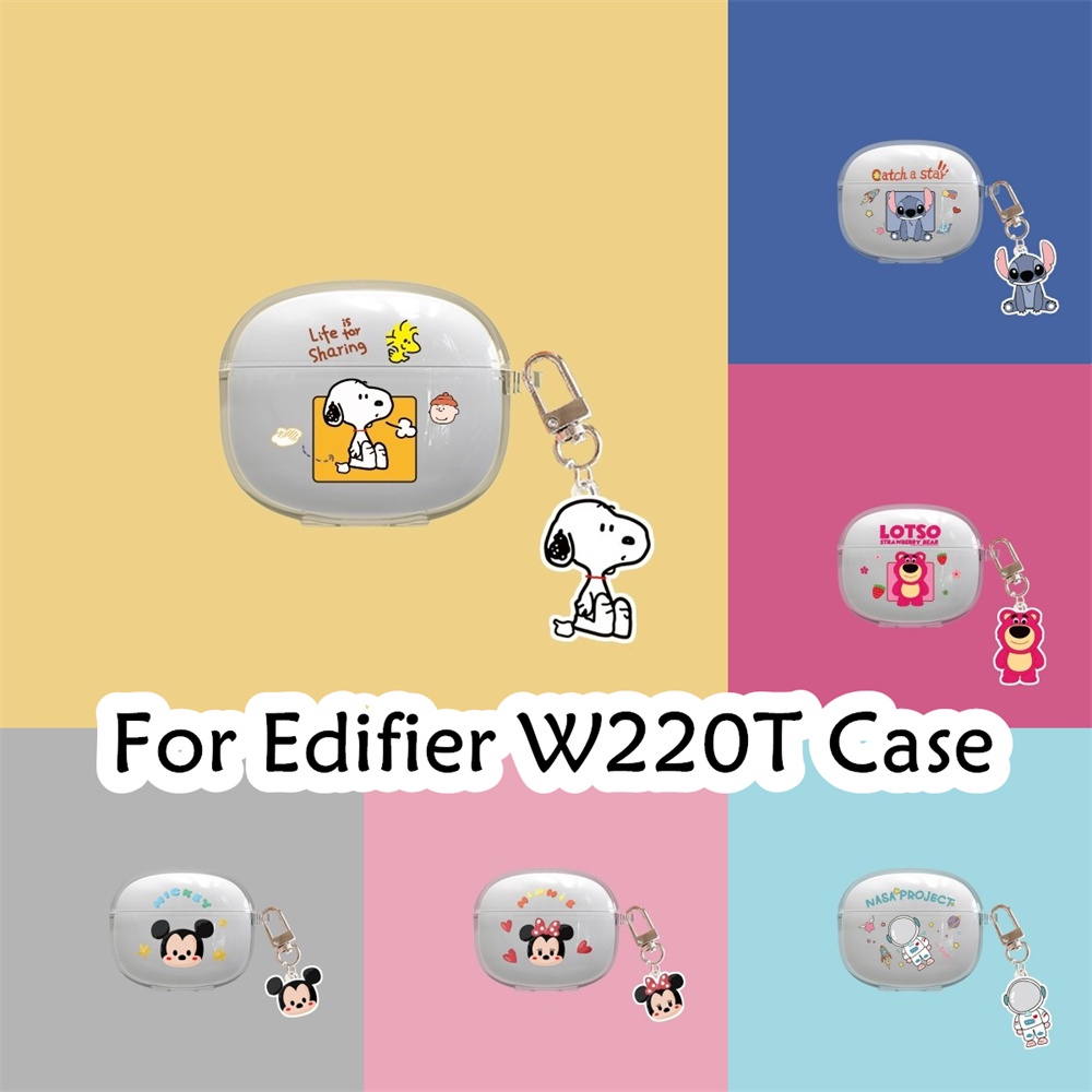 【ลดราคา】เคสหูฟัง ซิลิโคนนิ่ม แบบใส ลายการ์ตูนน่ารัก สําหรับ Edifier ...
