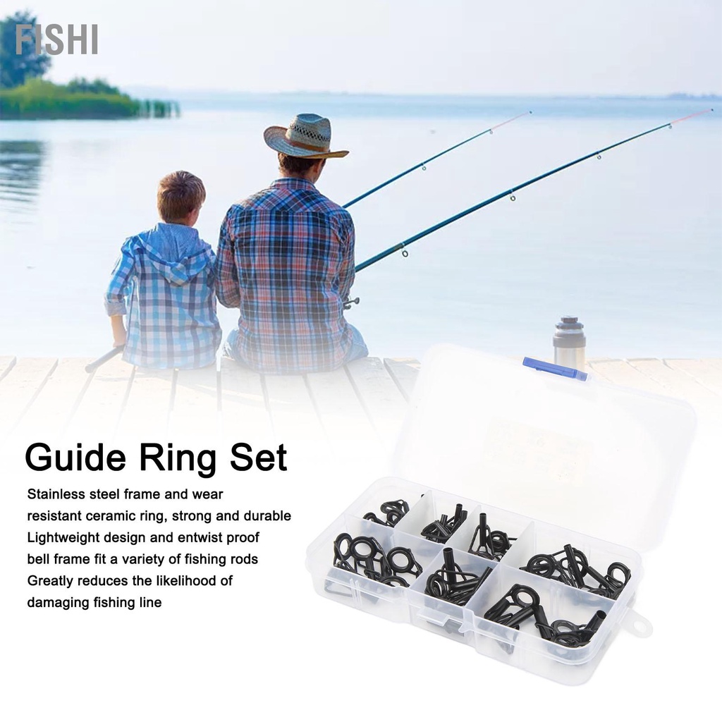 Fishi 35 PCS Guide Ring ชุดสแตนเลสสตีลเซรามิค ประมง Rings Lure Rod Gear ...