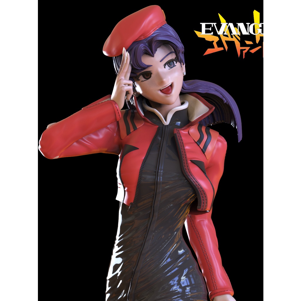 โมเดลฟิกเกอร์ 1/10 Katsuragi Miri GK EVA Neon Genesis Evangelion Katsujo Miri สีขาว 3D SZOM ...