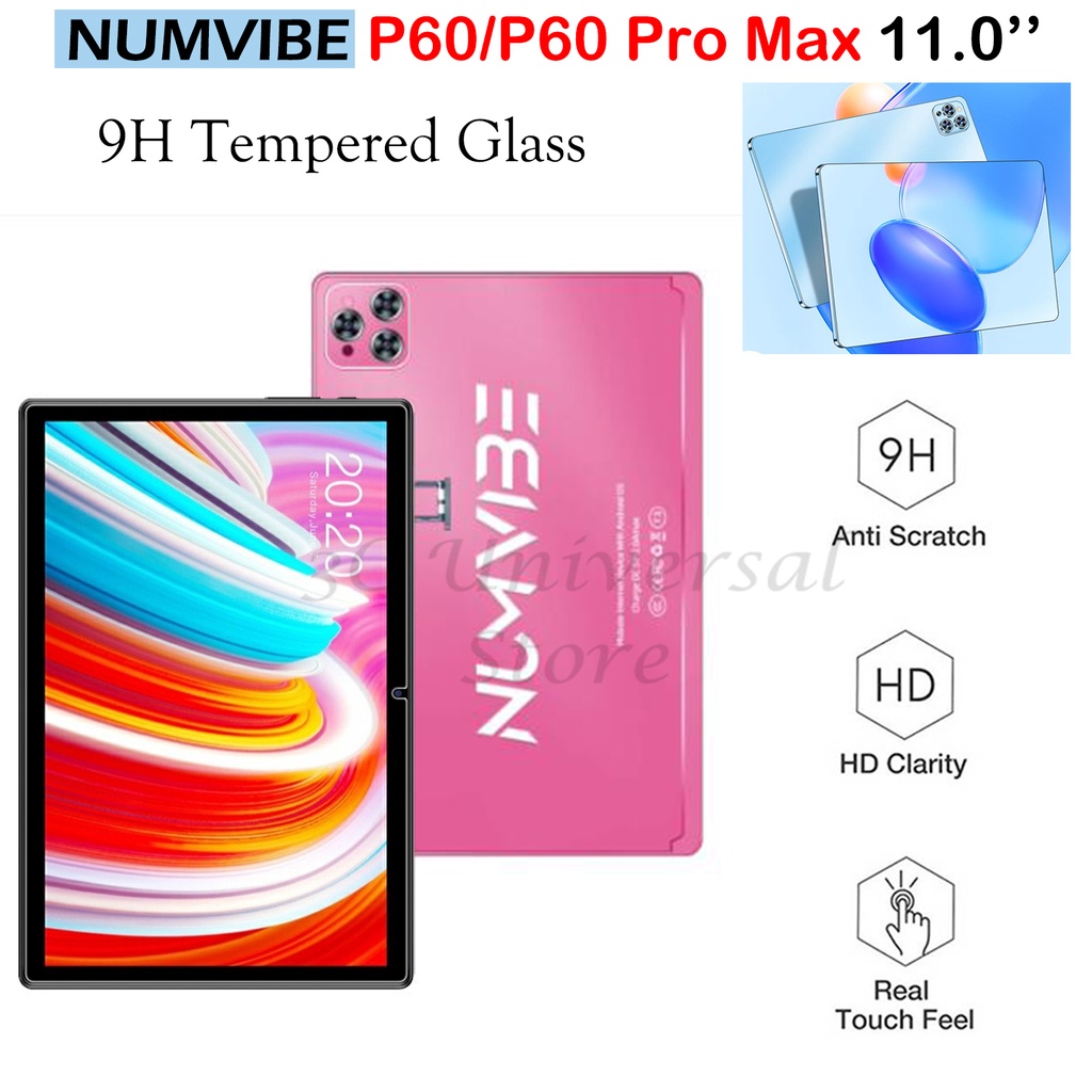 9h กระจกนิรภัยสําหรับ NUMVIBEIBE P60/P60 Pro Max 11.0 Anti-Scratch กระจกนิรภัย 0.3 มม.แท็บเล็ต ...