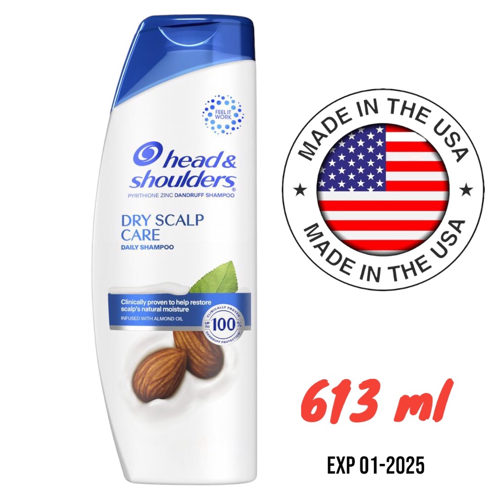 Head and Shoulders Dandruff Shampoo, Dry Scalp Care 613ml. | Shopee ...