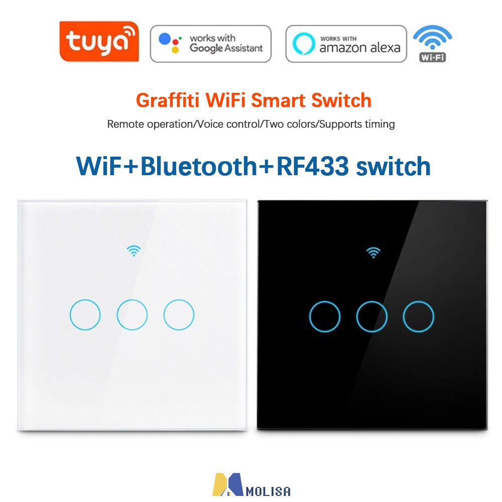 Tuya Wifi Bluetooth Rf สวิตช์สัมผัสอัจฉริยะ Single Fire Zero Fire ...