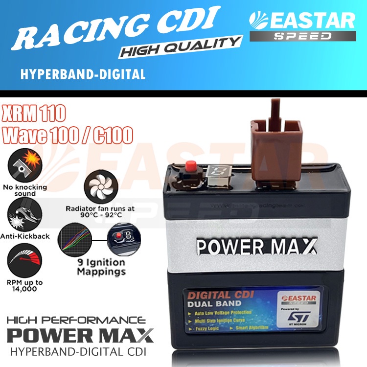 (9 แผนที่ปรับได้)ยูนิต CDI แข่งรถ - ดูอัลแบนด์ สําหรับ XRM 110 / เวฟ ...