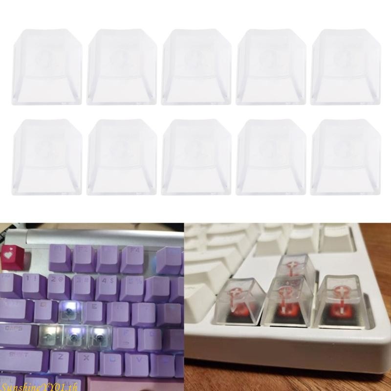 Sun Mechanical Keycaps โปร่งใสใสพร้อมปุ่มกด Backlit R4 ความสูงสําหรับ ...