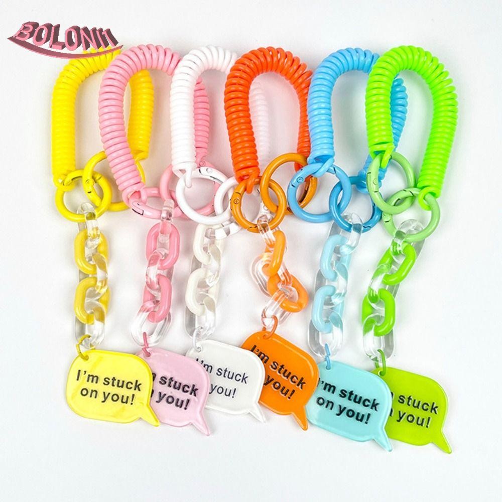 Bo Coil Springs พวงกุญแจ, โลหะ Clasp Retractable Springs พวงกุญแจ,ยืด ...