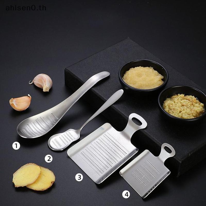 Ahlsen0 ขิงขูดวาซาบิเครื่องขูด Crusher สแตนเลสกระเทียมเครื่องบดครัวผลไม้รากผักขิงบดเครื่องมือ th ...