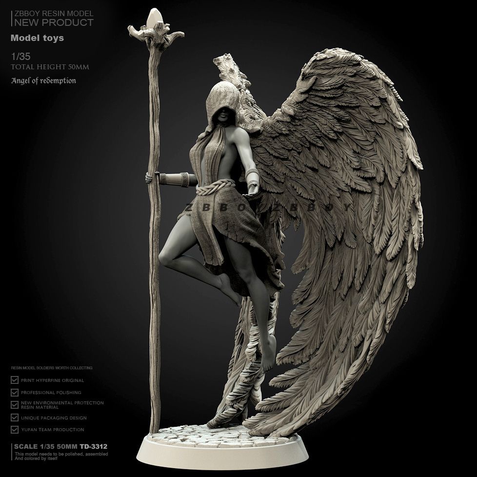 โมเดลฟิกเกอร์เรซิ่น 1/35 ZBBOY Producer Redemption Angel Soldier Needs ...