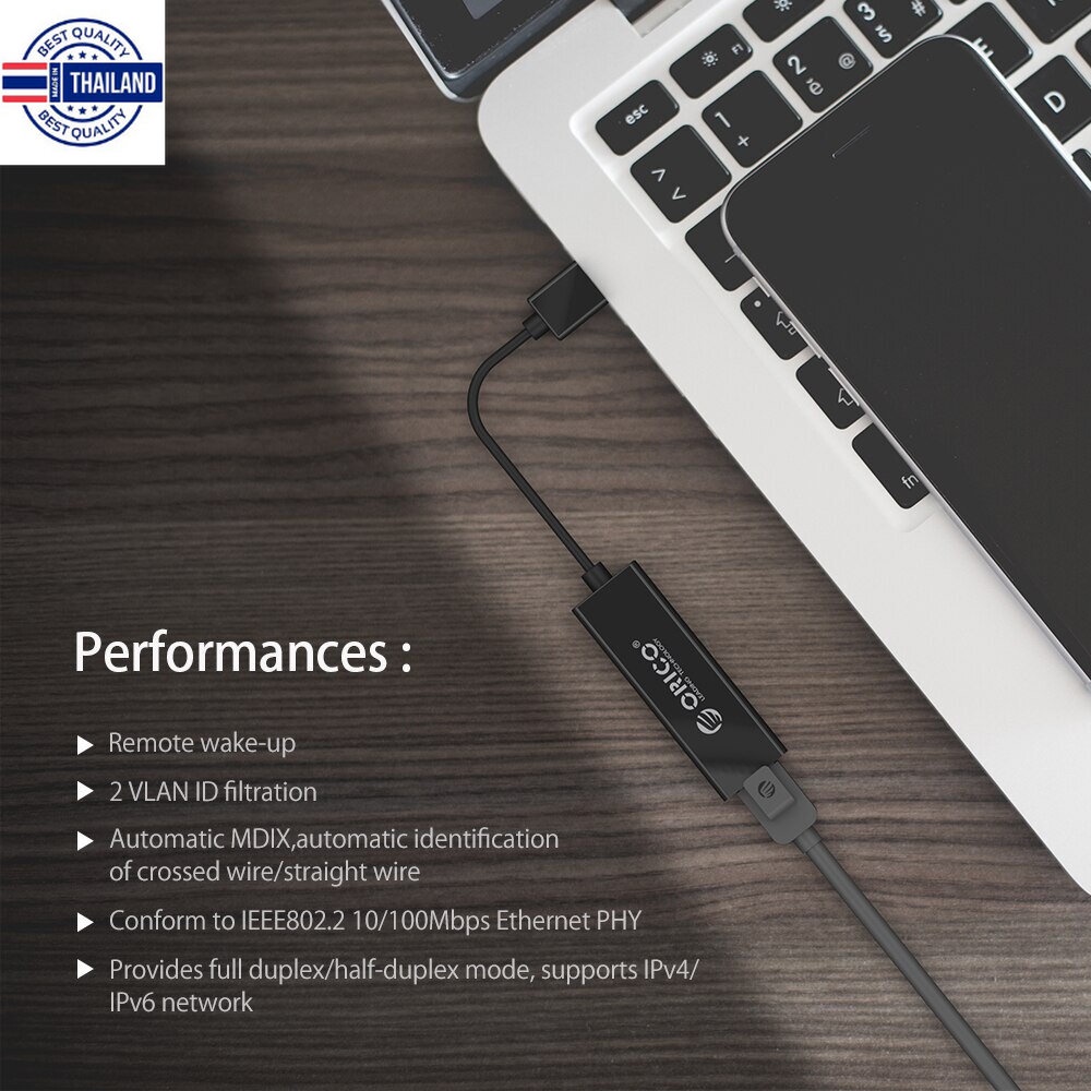 ORICO USB2.0 Gigabit Ethernet Adapter USB to RJ45 lan Network Card 10 ...
