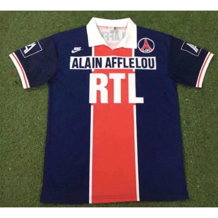 เสื ้ อฟุตบอล 90/91 PSG Home Soccer Jersey เสื ้ อกีฬาผู ้ ใหญ ่ เสื ้ ...