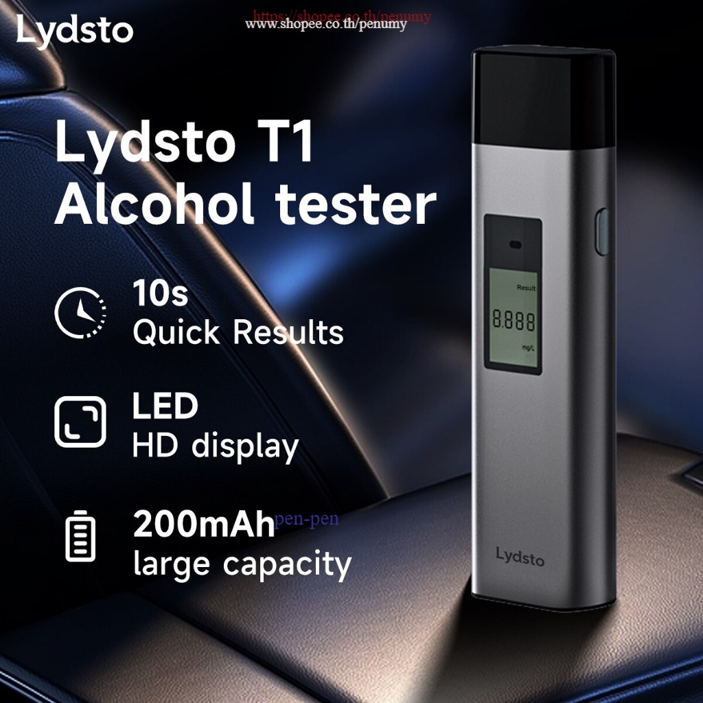 เครื่องวัดแอลกอฮอล์ Hydsto Alcohol Tester T1 แบบไม่คาบท่อเปา USB-Type-C ...