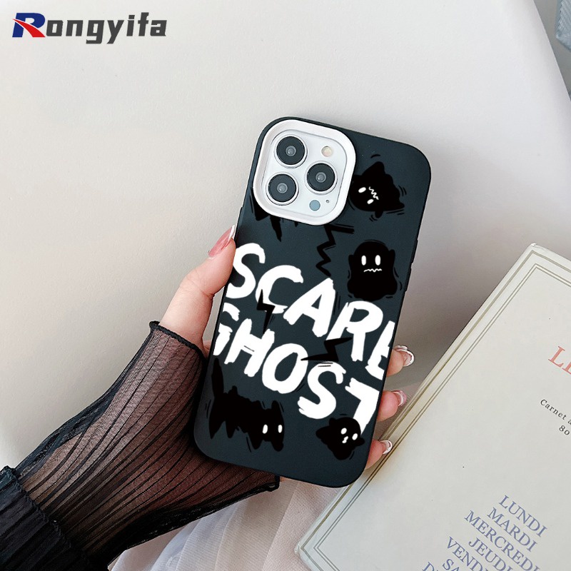 3-in-1 เคสป้องกันโทรศัพท์มือถือ แบบนิ่ม ลายการ์ตูนผี สีสันสดใส สําหรับ ...