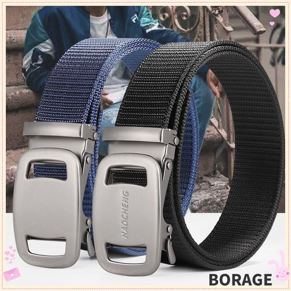 Borag เข็มขัดไนล่อนถัก แบรนด์หรู สไตล์ป่า เรียบง่าย หัวเข็มขัดอัตโนมัติ ...