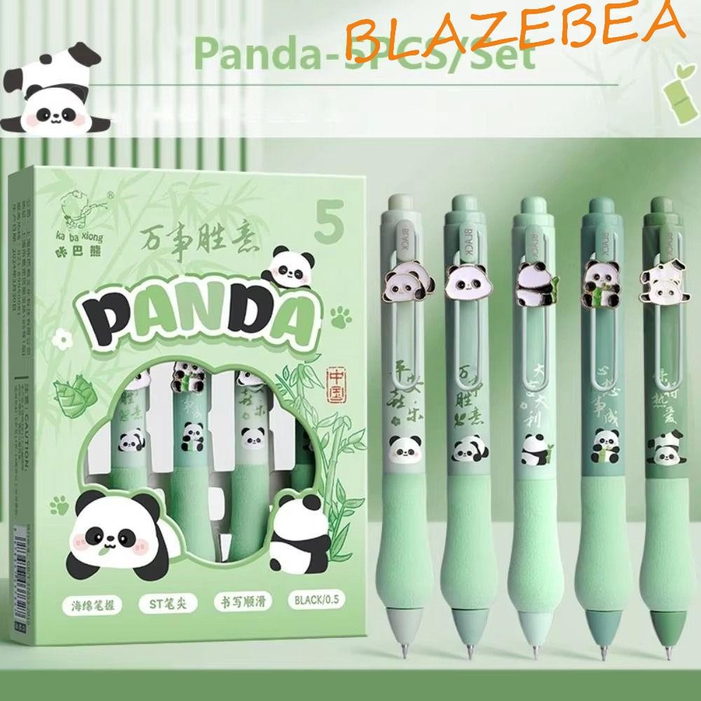 Blazebea 5 ชิ้น Capybara Panda ปากกาเจล, ดูดีความงาม Capybara กดปากกาเจล, น่ารักหมึกสีดําเขียน ...
