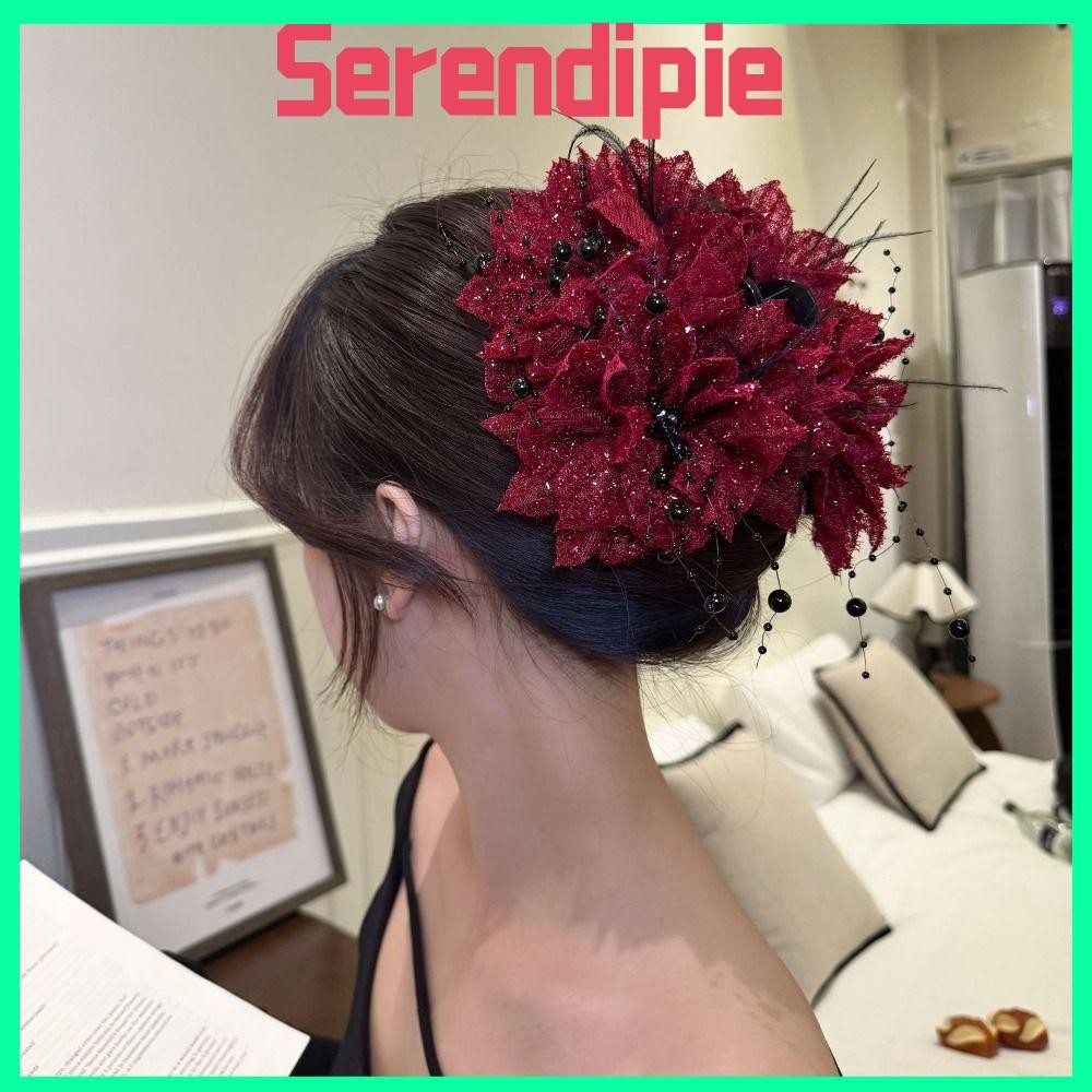 Serendipie คลิปจับ, พู่ดอกโบตั๋นดอกไม้ดอกไม้ Hairgrips, แฟชั่นพลาสติกเลื่อมกรงเล็บผมสาว | Shopee ...