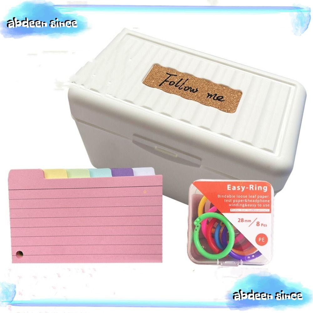 Abdeensince Tabbed Index การ์ด, 150 ชิ้น 8 ชิ้นแหวนแฟลชการ์ด Dividers ...