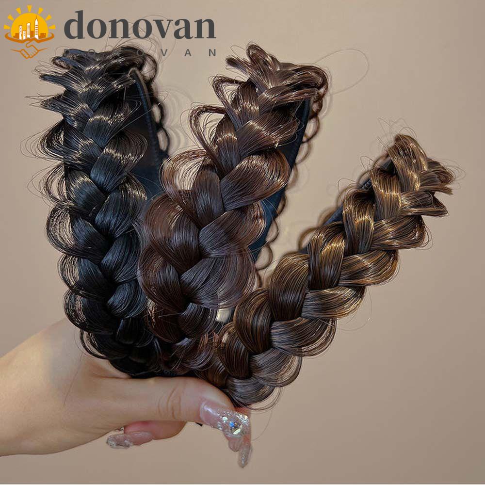 DONOVAN Hair Hoop Fashion Handmade Braid Hair Accessories Non-slip Wide ...